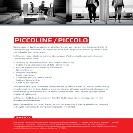 Jobannonce piccolo/piccoline | PDF