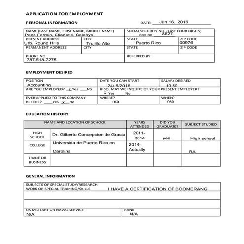 Job aplication signed | PDF