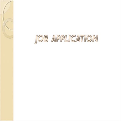 An Application Letter ( or cover letter ) | PPTX