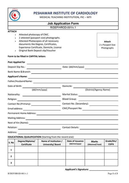 Itp application | PDF