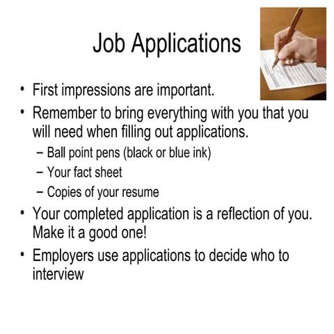Job Applications | PPT