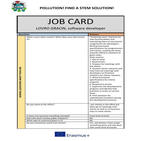 Job card Lovro Gracin | PDF