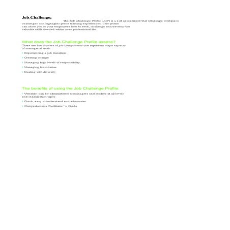 Job challenge | DOC | Careers