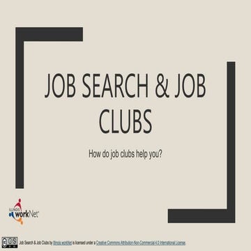 Job Search & Clubs | PPT