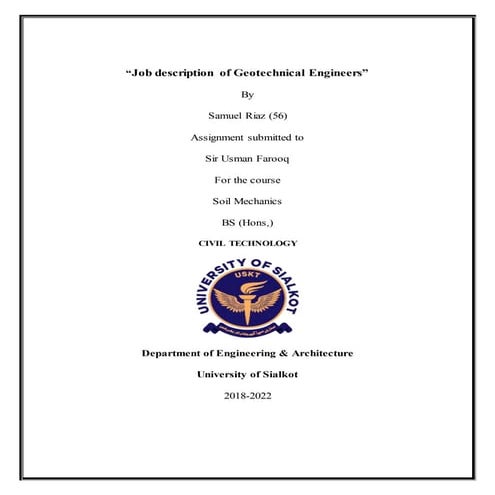 Job description of geotechnical engineer | PDF