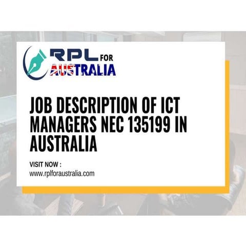 Job Description of ICT Managers NEC 135199 In Australia | PPT