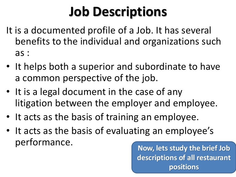 Job Descriptions job-descriptions