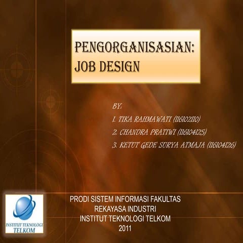 Job desig nelearning | PPTX