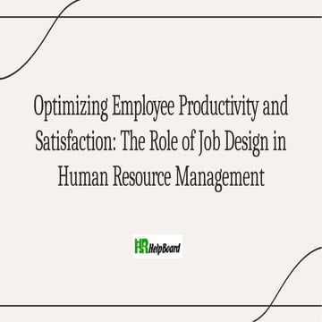 Job Design Meaning and Definition in HRM | PPT