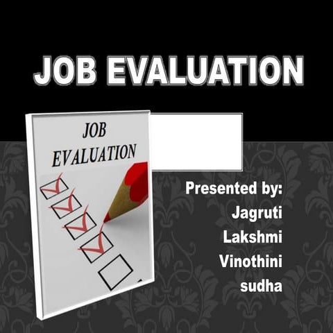 Job evaluation | PPT