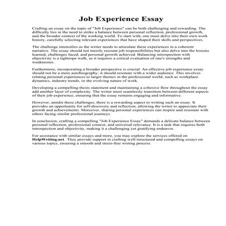 Job Experience Essay.pdf