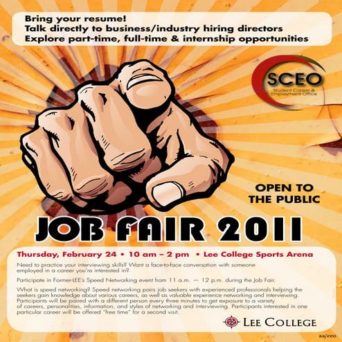 Job Fair Flyer 2011 | PDF
