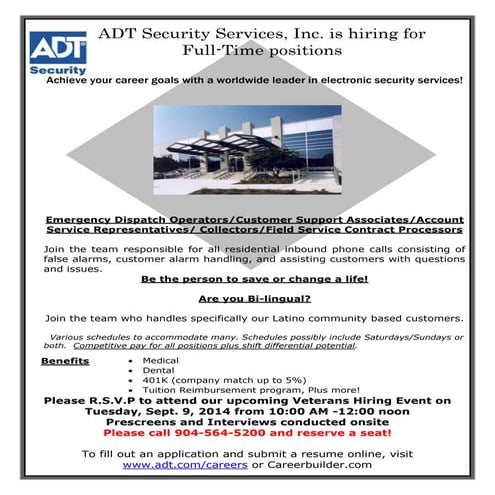 Job fair flyer adt | PDF