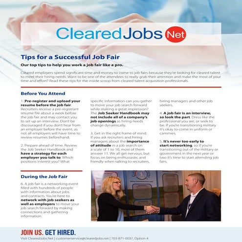 Tips for a Successful Job Fair | PDF