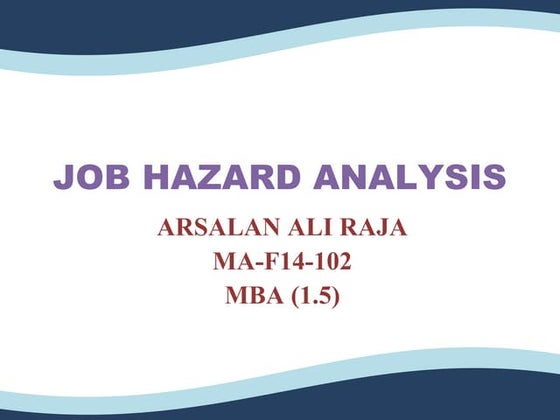 Job Safety Analysis Training | PPT