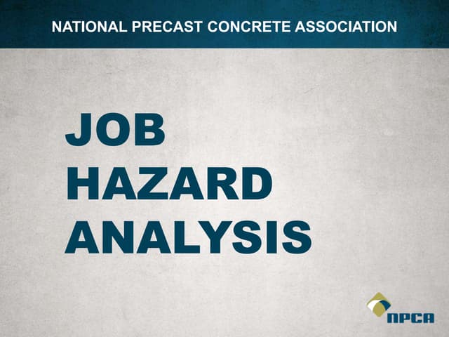 Job Safety Analysis Training | PDF