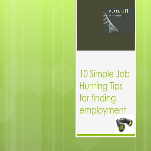 Job Hunt Tips | PPTX | Job Search | Careers