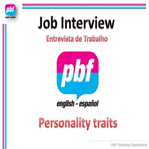 Job interview personality traits | PPTX | Business | Business and Finance