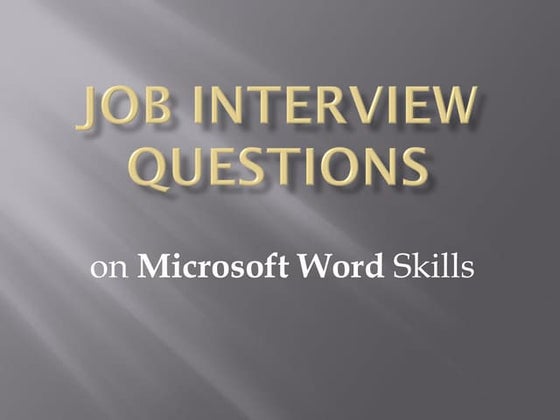 Top 10 senior computer operator interview questions and answers | PPTX ...