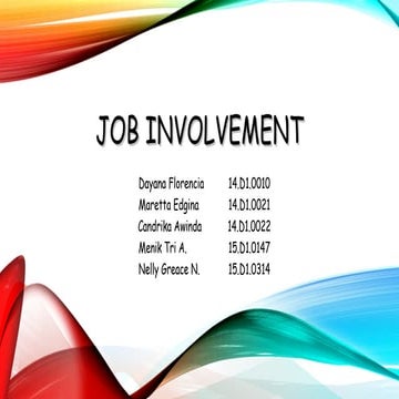 Integrasi dan Pemeliharaan Sumber Daya Manusia - Job involvement | PPT
