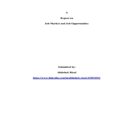 Job market and opportunities | DOCX