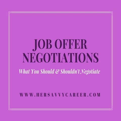 Job Offer Negotiations | PDF
