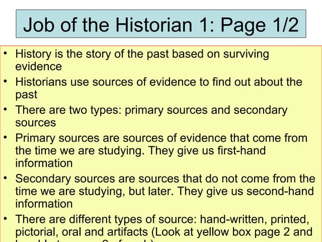 The Sources of History | PDF