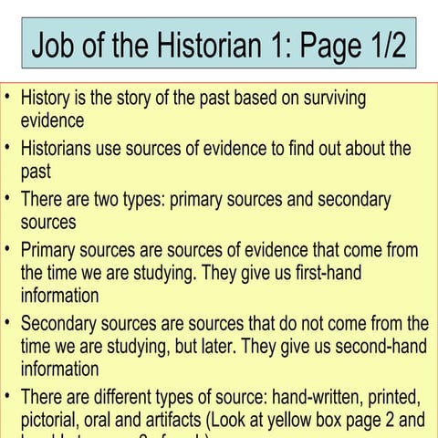 Job of historian and archaeologist | PPT