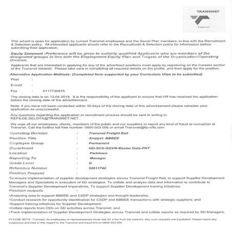 Procurement Job opportunities | PDF