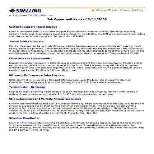 Current Job Openings | PDF