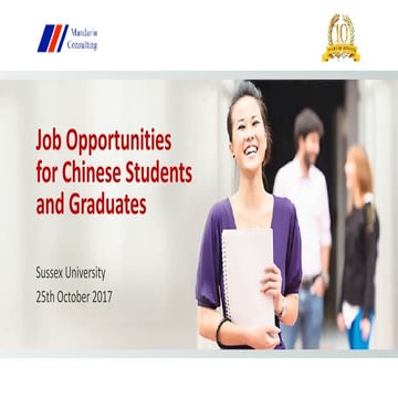Job Opportunities for Chinese Students and Graduates | PPT