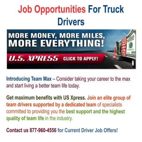 Job opportunities for truck drivers | PPTX