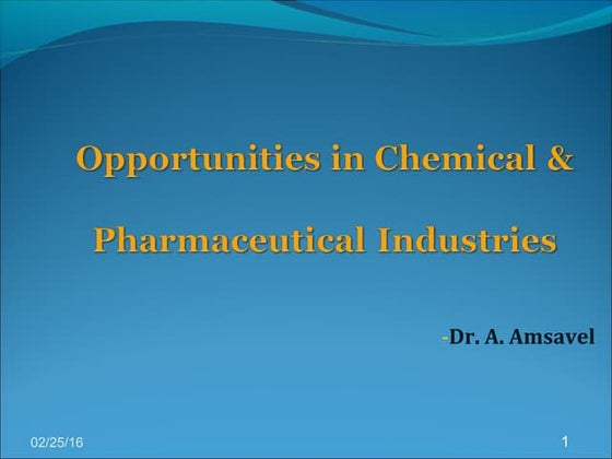 Careers in chemistry | PPT