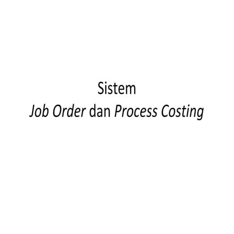 Job order costing | PPT