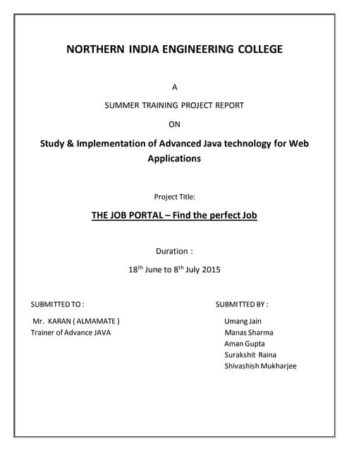 Online Job Portal (UML Diagrams) | PPT