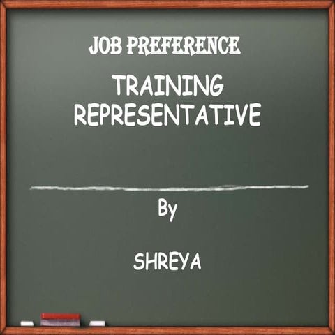 Job preference (training representative) | PPTX