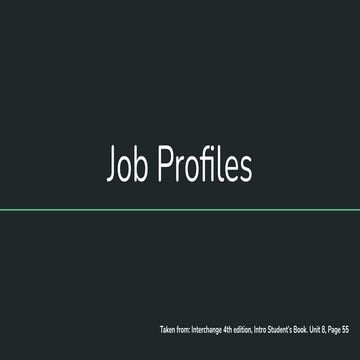 Job Profiles | PDF
