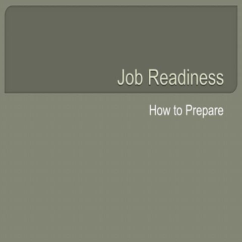 Job readiness | PPTX
