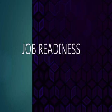 Job readiness | PPTX