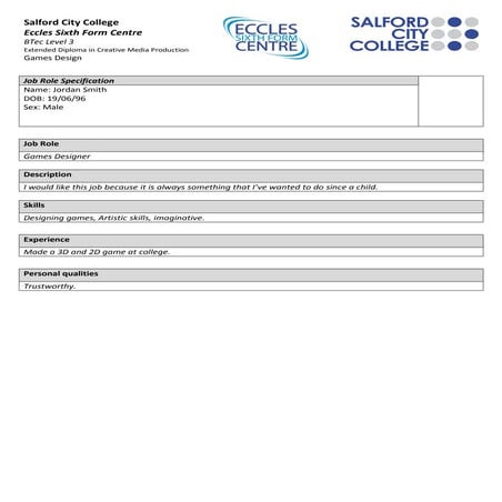 Job role | DOC