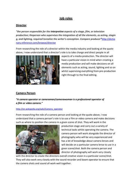 Defining job roles | PDF