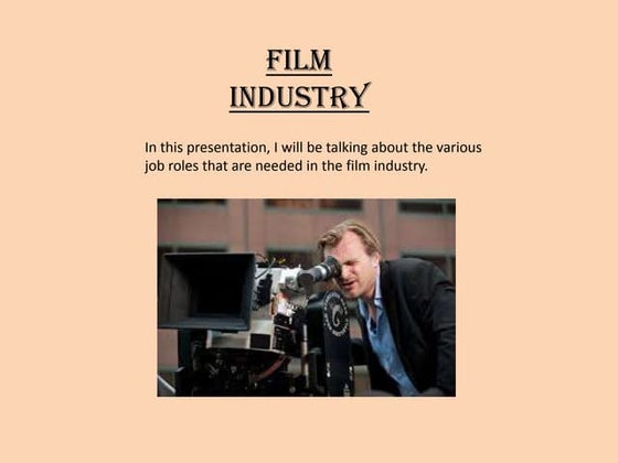 Job roles in film industry | PPT