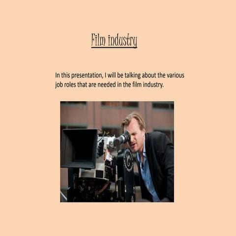Job roles in film | PPT
