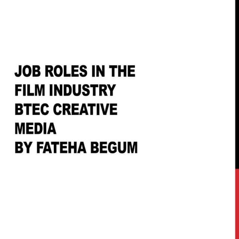 Film production introduction | PPTX