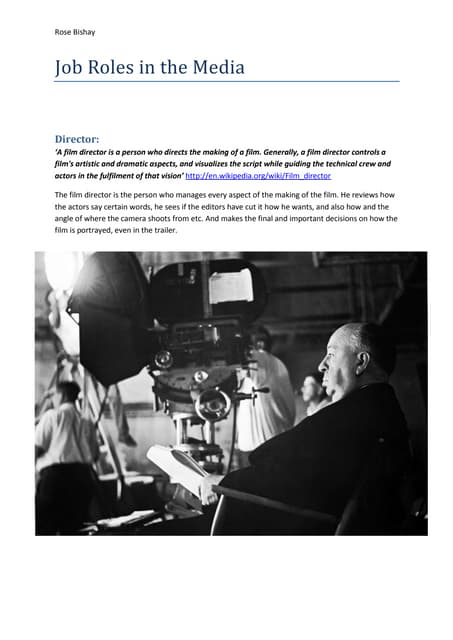 Job definitions in the media | DOCX