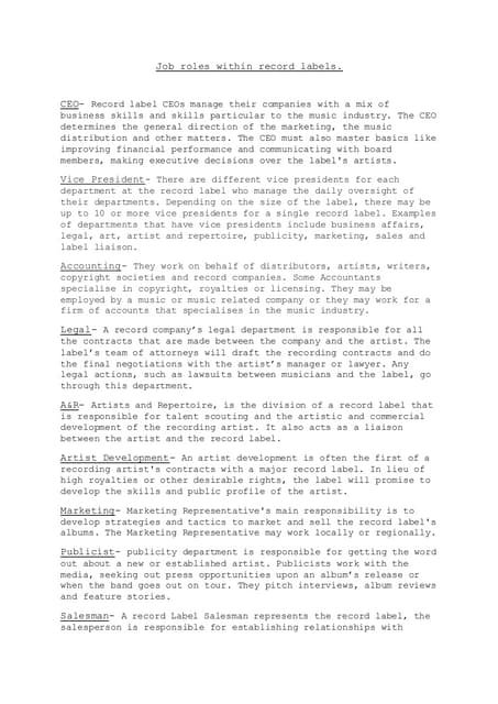 Music industry | PPTX | Music | Entertainment