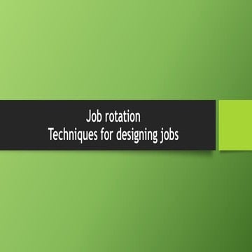 Job rotation | PDF