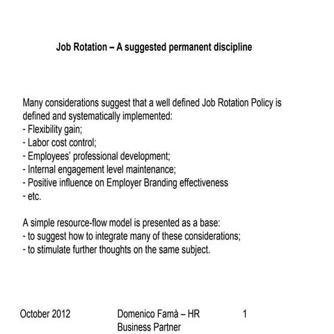 Job rotation discipline | PPT