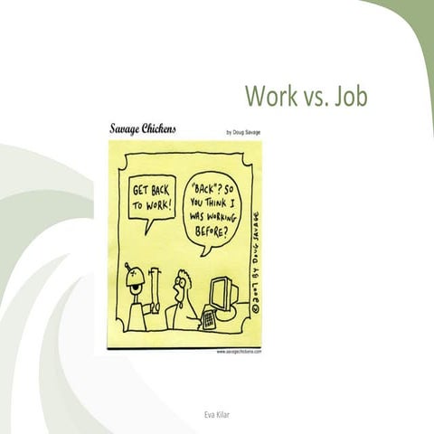 Jobs vs. work - intermediate | PPT | Resume Writing and Advice | Job Search