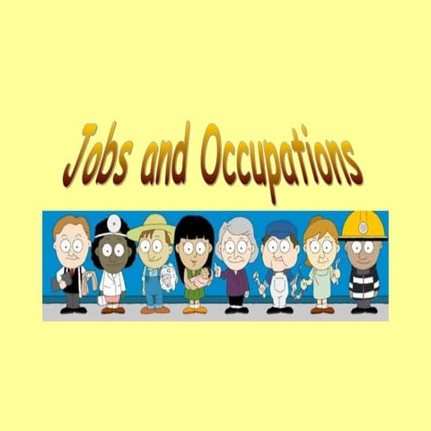 Jobs and occupations | PPT